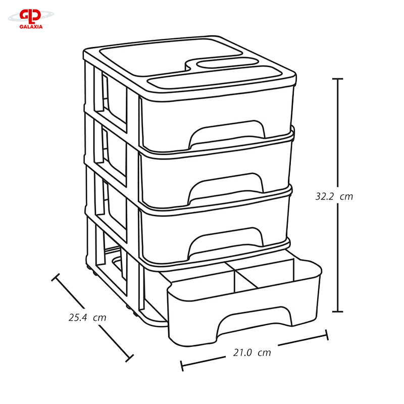 Gavetero Pequeño Lila - Fucsia - Rosado 4 Gavetas Rimax - Galaxia del ...