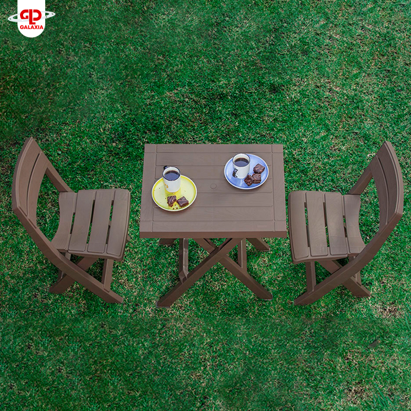 Mesa Plegable Barú Rimax Rectangular Mocca - Galaxia del Plástico