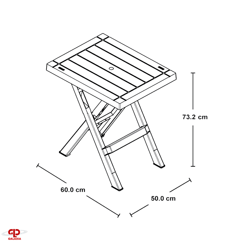 Mesa Plegable Barú Rimax Rectangular Mocca – Galaxia del Plástico