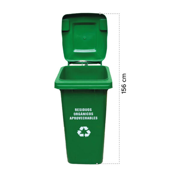 Tacho Ecológico Tripe Clean 120 Litros con Ruedas Verde - Galaxia del ...